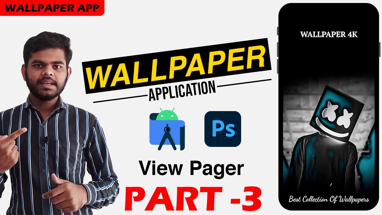 #3 Wallpaper app Android studio java || View Pager Android Development ...