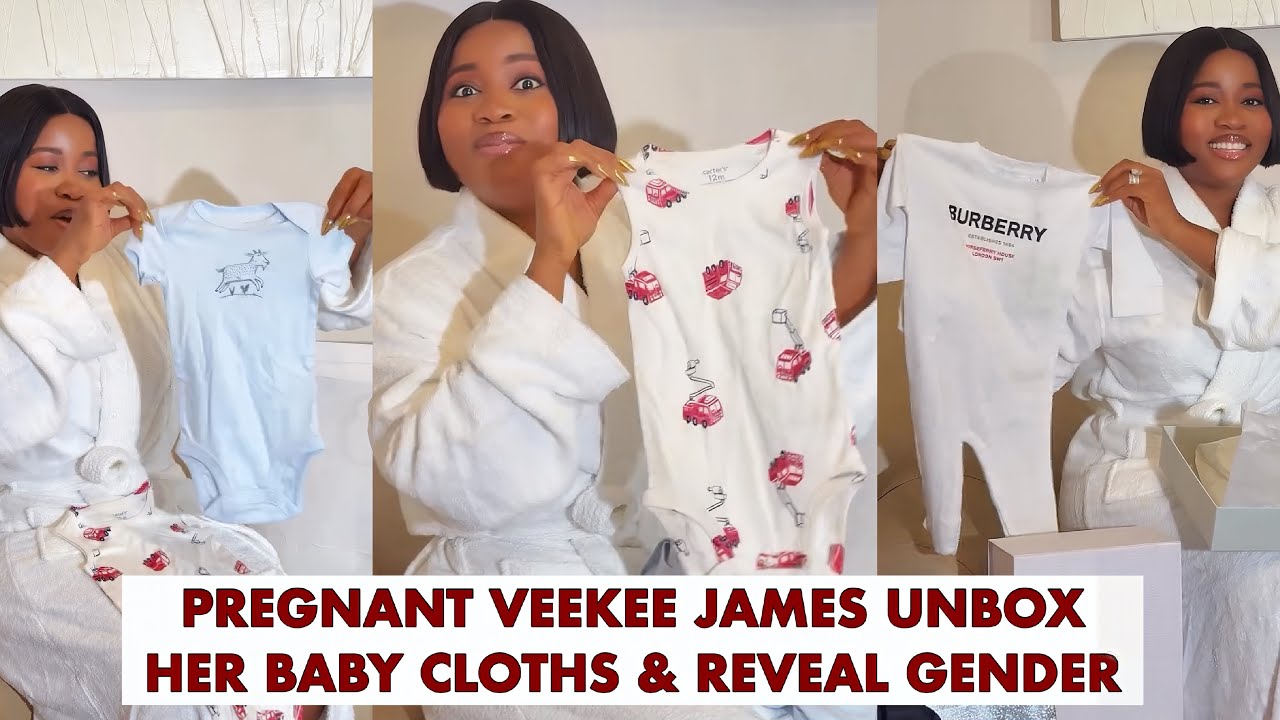 The Beautiful Moment Pregnant Veekee James Unbox Her Unborn Baby’s ...