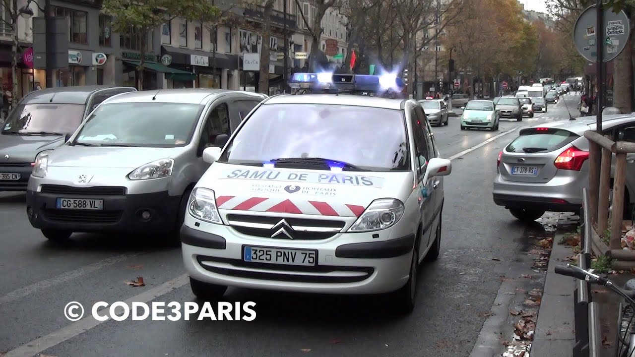 Voiture de SAMU // Emergency Doctor's Car Responding - YouTube