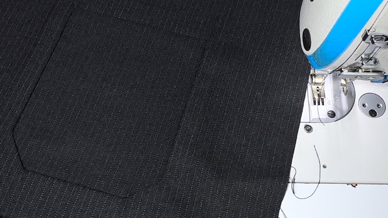How to sew a top pocket with hidden seams - YouTube