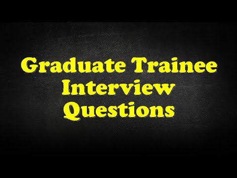 Graduate Trainee Interview Questions - YouTube