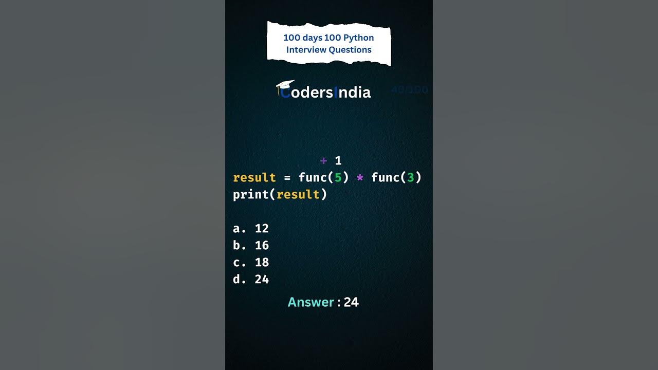 Day 40 Python Interview Question Pythoninterviewquestionsandanswers Pythonquiz Pythontutorial 