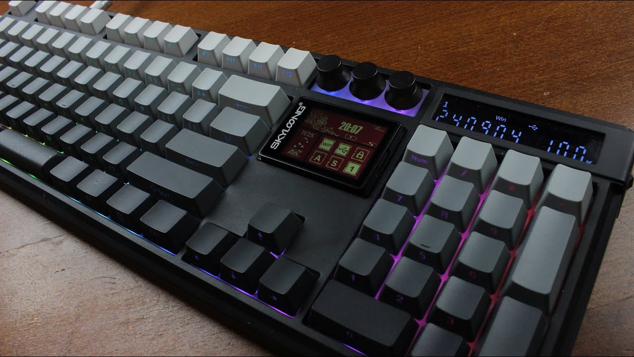 Skyloong GK104Pro keyboard review (KTT Rose Sea Blue) - YouTube