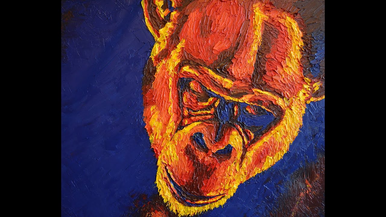 JAZZ MONKEY - Time lapse Oil Painting - - YouTube