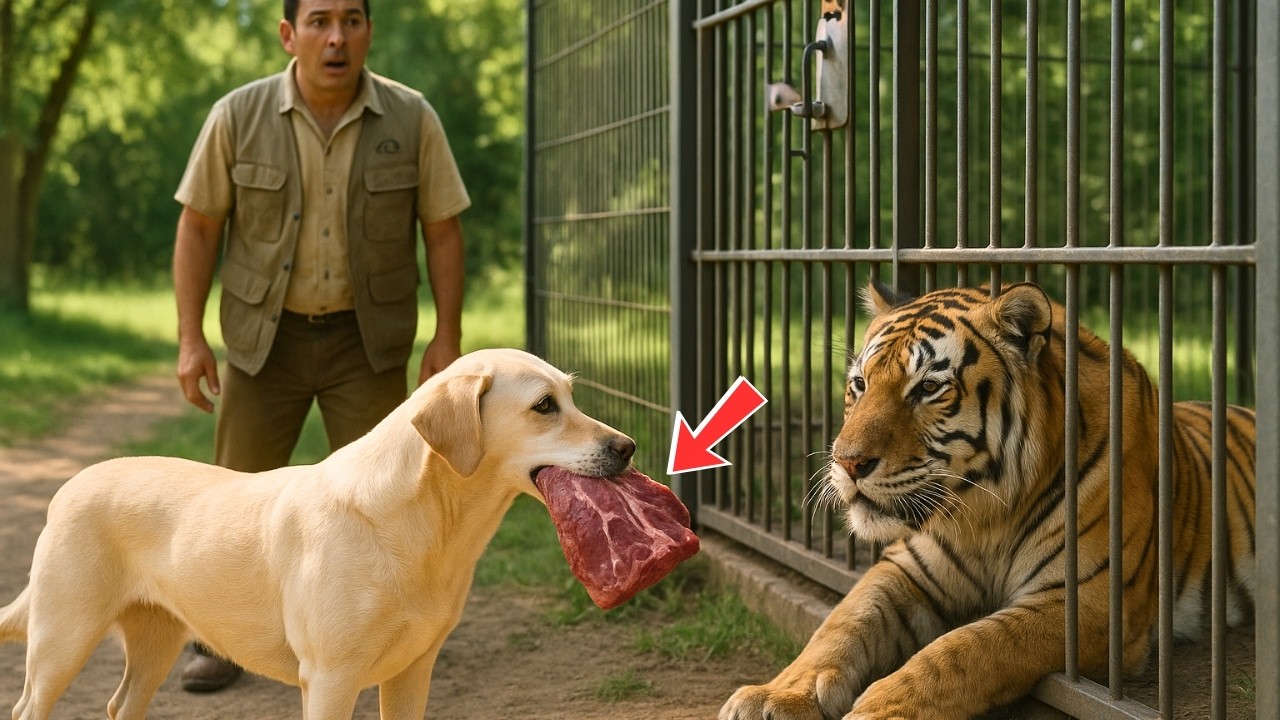 Mother Dog Brings Meat to a Dying Tiger – And the Gift the Tiger Gave ...