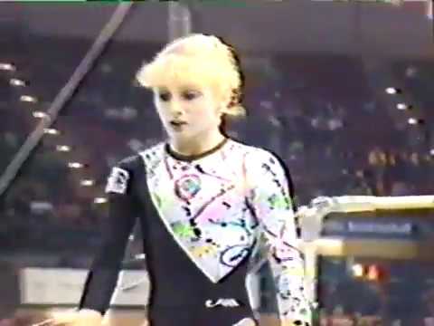 1991 Coca Cola International gymnastics Tatiana Gutsu - YouTube