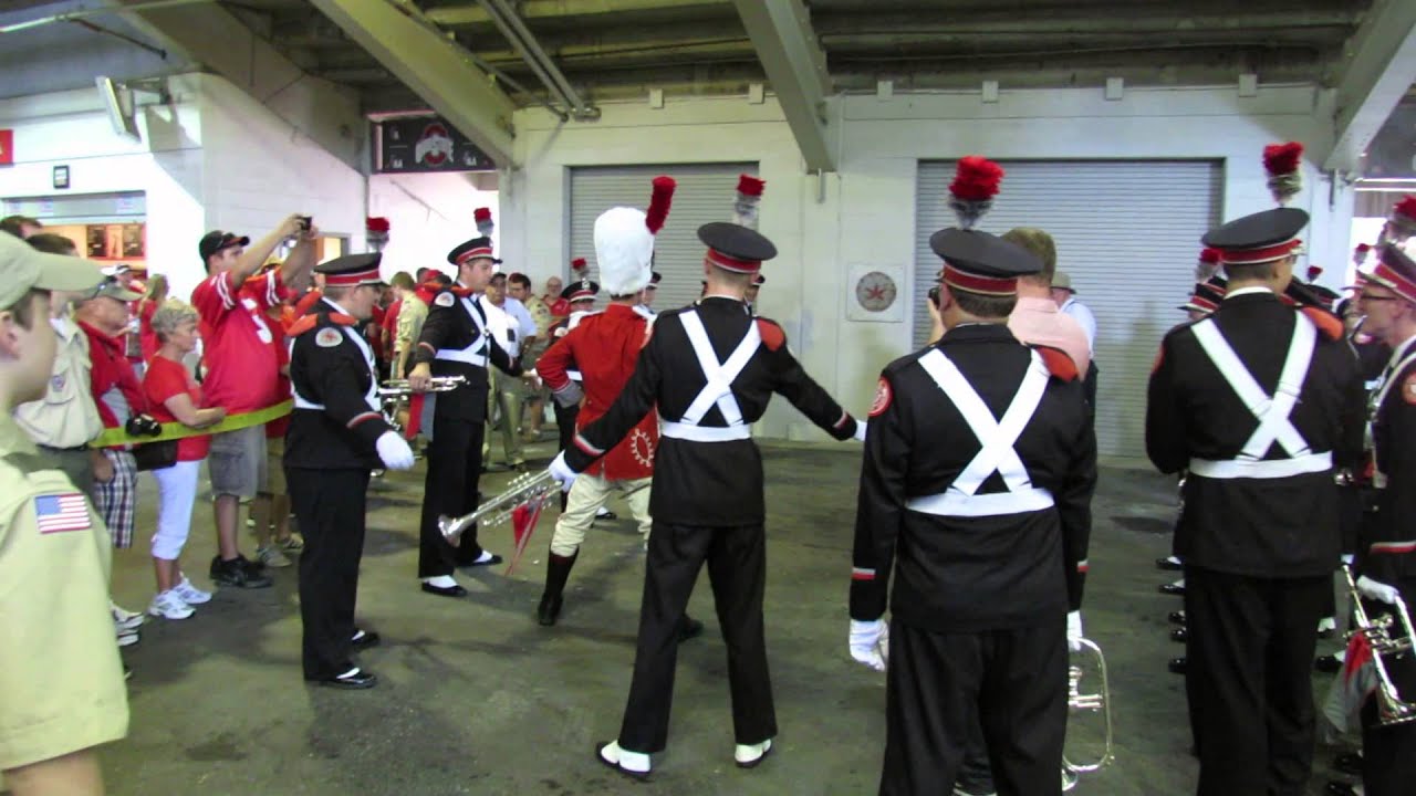 OSUMB Three Knock Ritual Drum Major David Pettit 8 31 2013 OSU vs ...