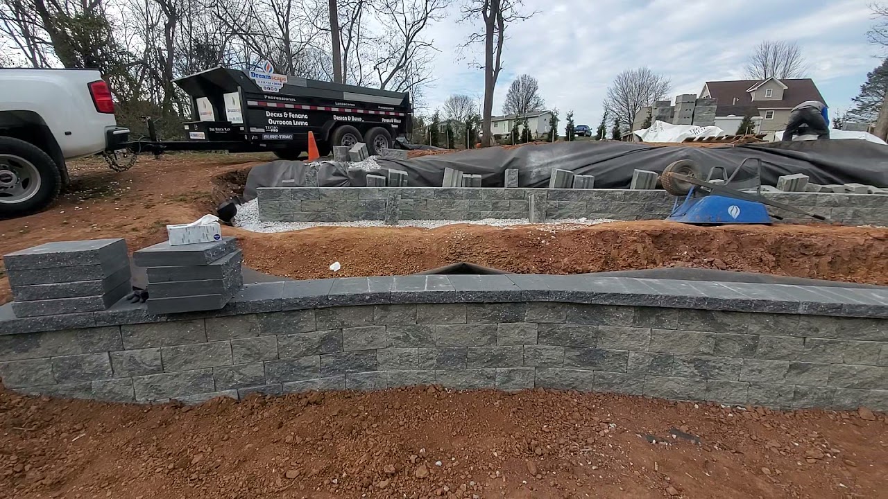 Techo-Bloc Mini-Creta Retaining Walls Hardscape Project | New Oxford ...