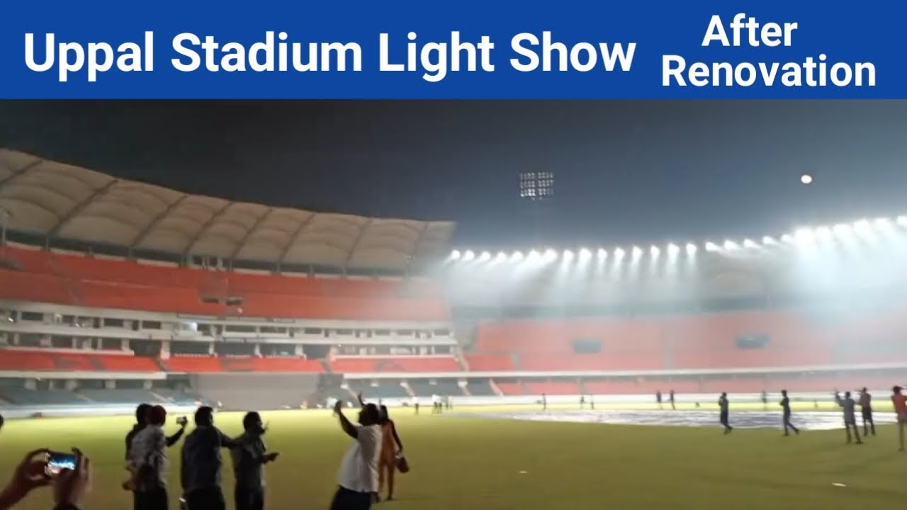 Uppal Stadium Gorgeous Light Show After Renovation | LED Lights At Work ...