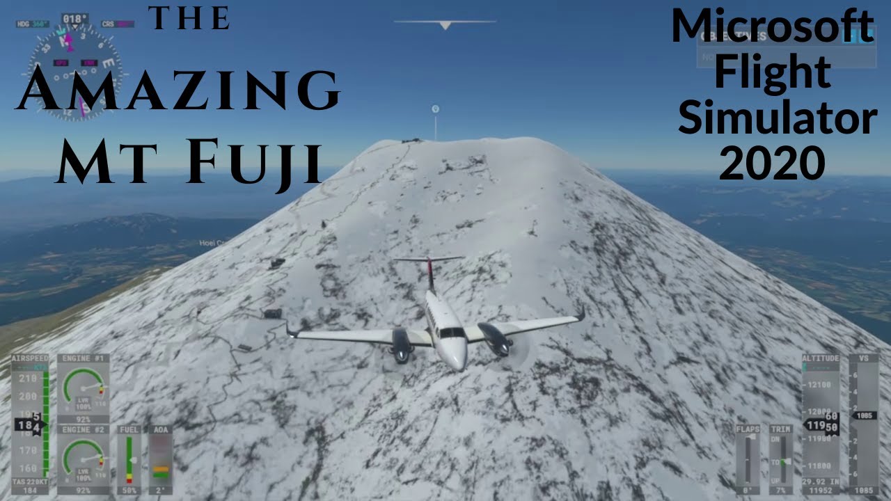 Flying over Mount Fuji, Japan Microsoft Flight Simulator 2020 - YouTube