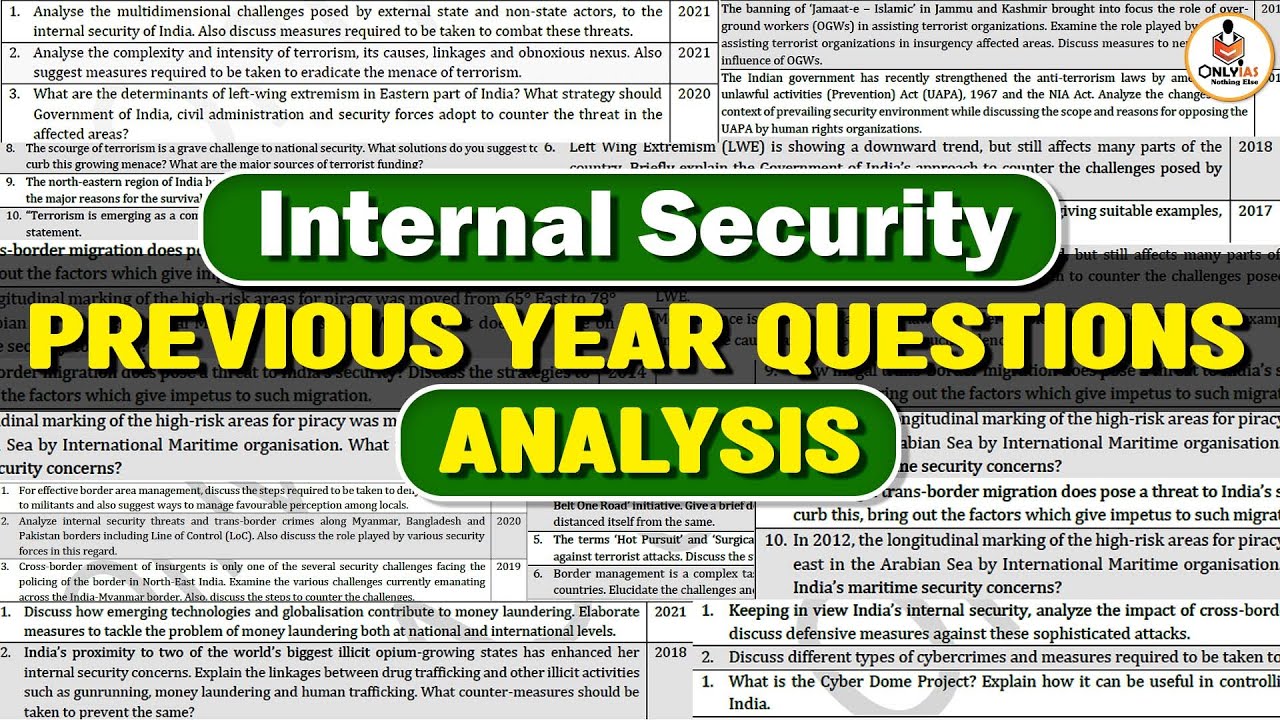 Internal Security || UPSC Mains GS Paper 3 || Previous Year Question ...