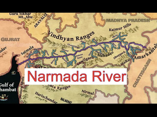 Narmada River Map
