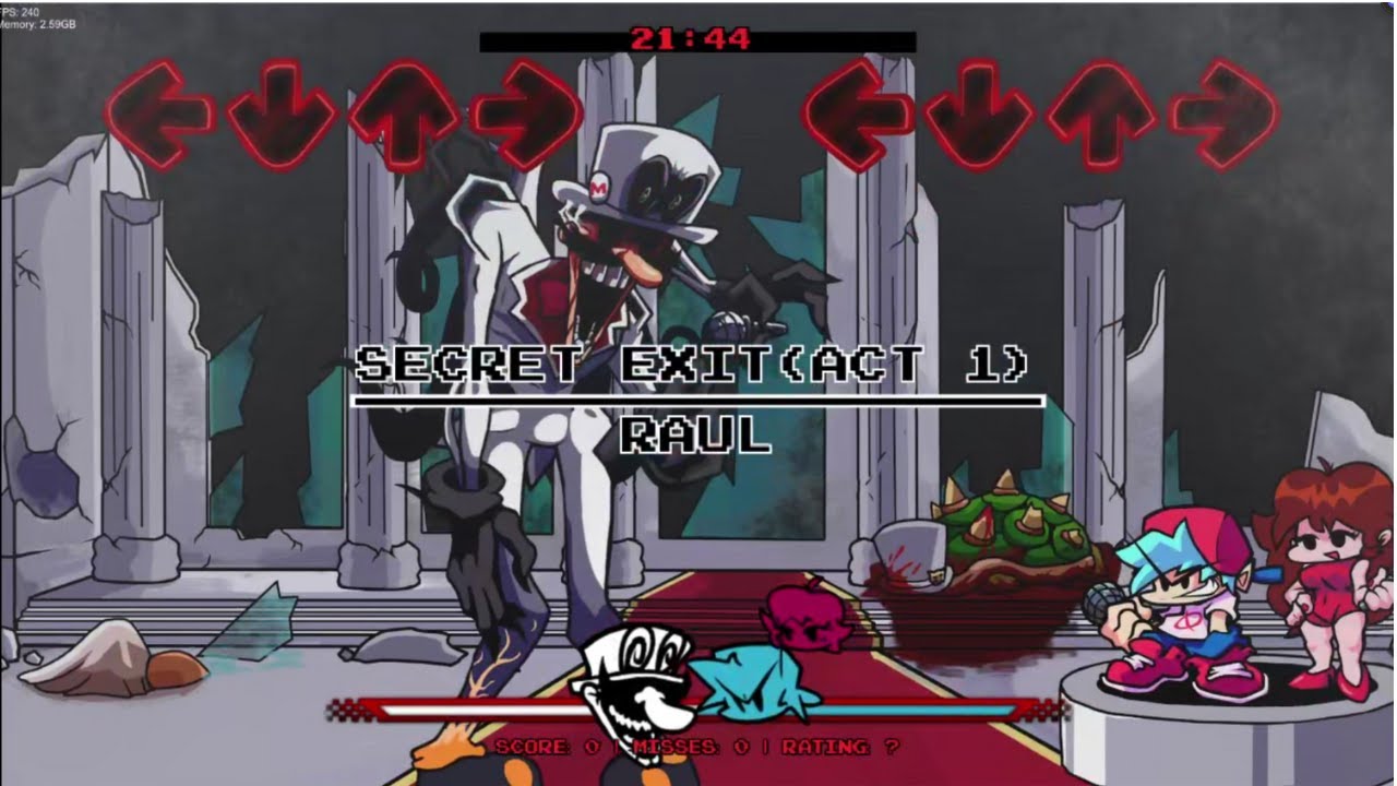 FNF VS Mario Madness V2 -Secret Exit- - YouTube