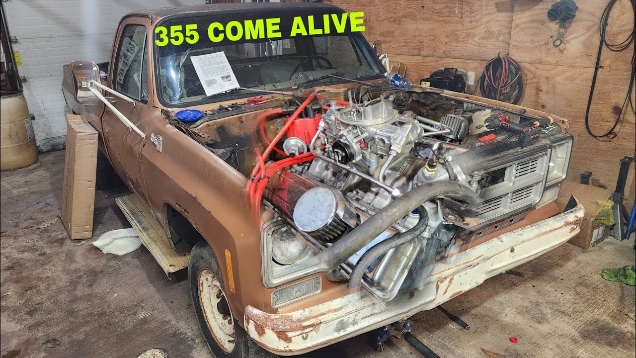 Square body GMC built for race night, gets long awaited revival - YouTube