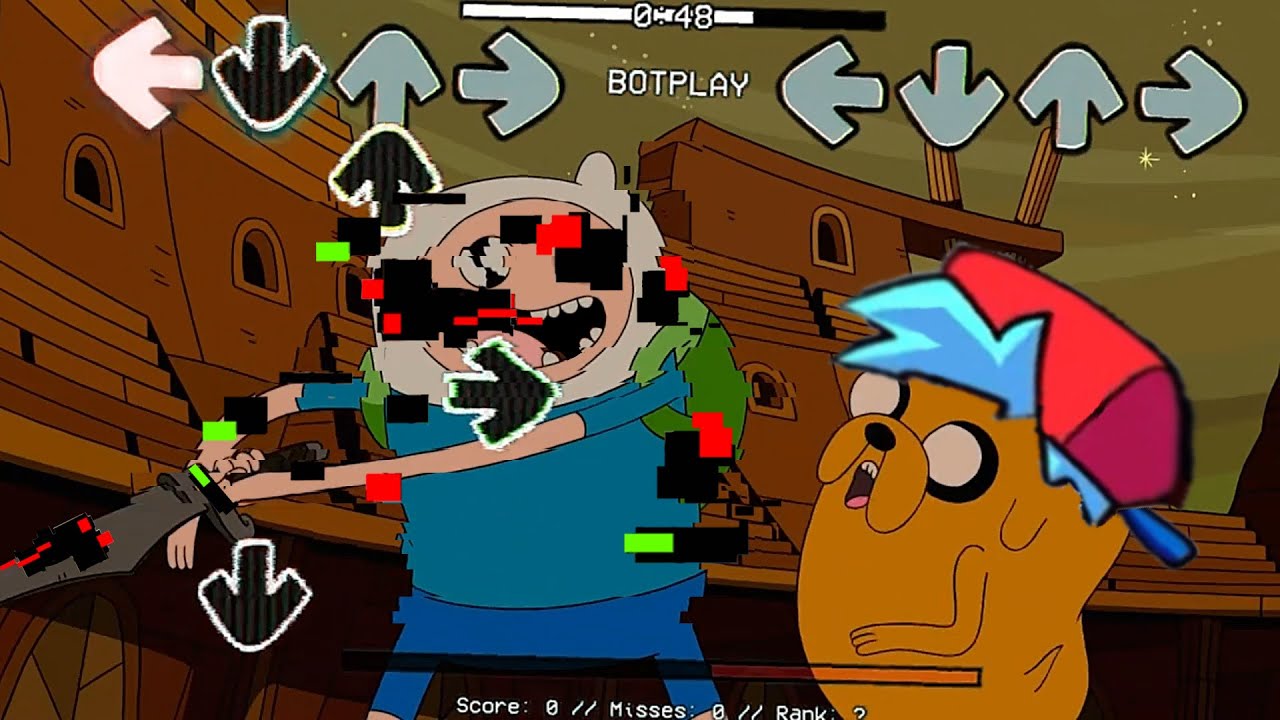 FNF Pibby Corrupted hero be like in finn and jake adventure time - YouTube