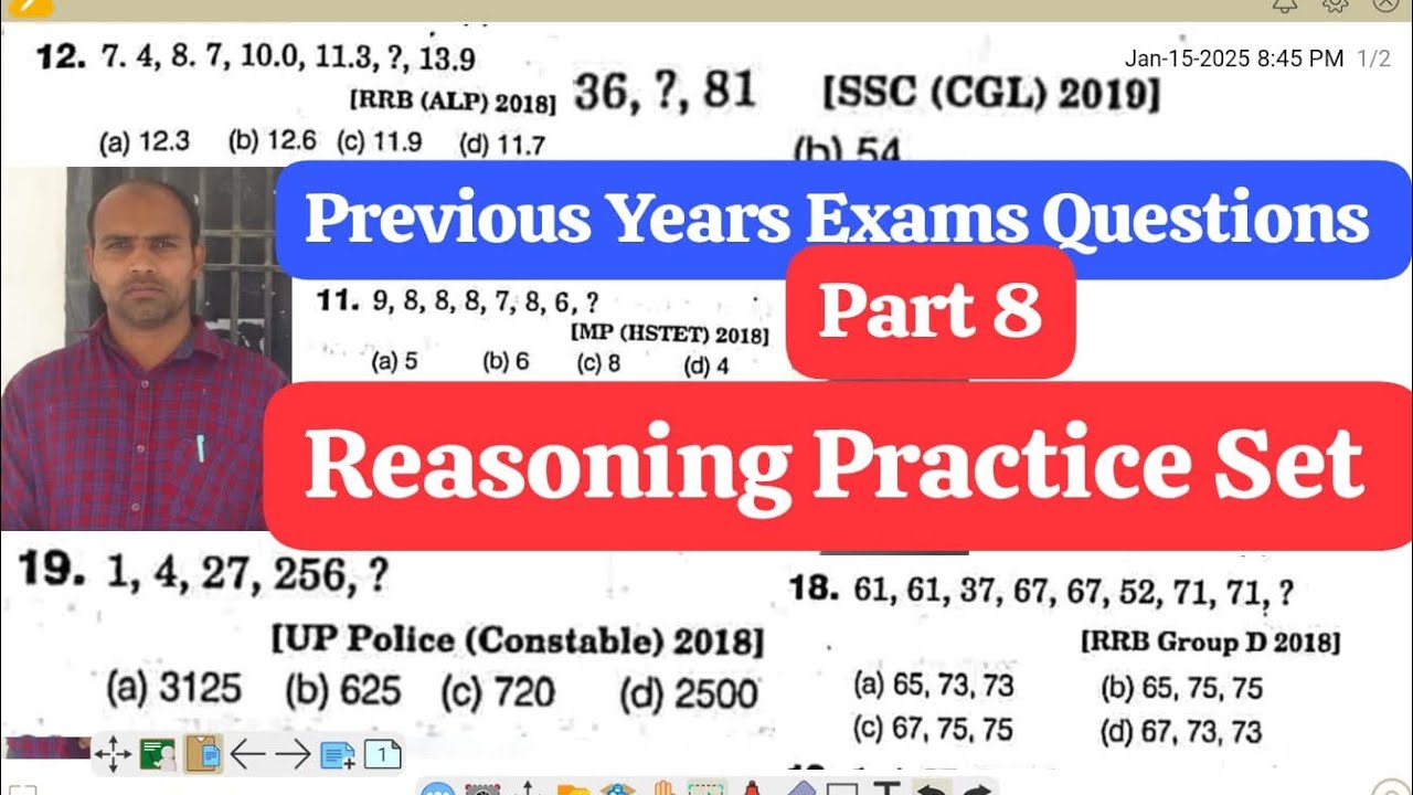 reasoning practice set 8 ।reasoning previous question papers।reasoning ...
