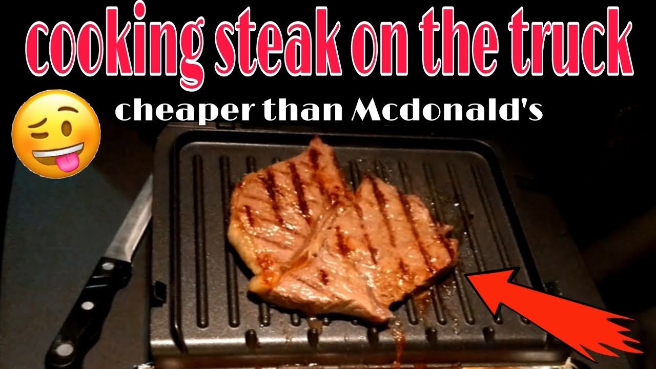 🥩Cooking STEAK in my semi | owner operator trucking reefer freight and ...