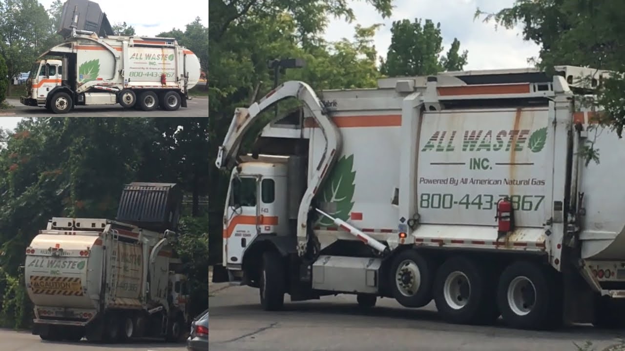 All Waste Inc : CNG Peterbilt 320 Wittke Front Loader Packing out on ...