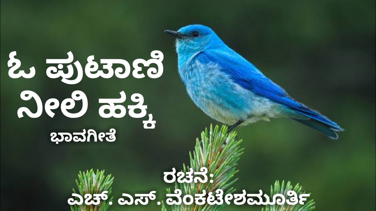 ಓ ಪುಟಾಣಿ ನೀಲಿ ಹಕ್ಕಿ | ಭಾವಗೀತೆ | ಎಚ್. ಎಸ್. ವೆಂಕಟೇಶಮೂರ್ತಿ | Oo Putani ...