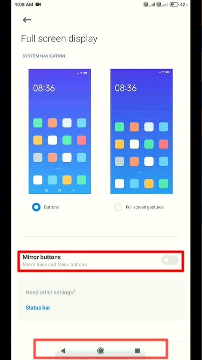 Mirror Buttons setting | How to change Back button in redmi #shorts #youtubeshorts #settings ...