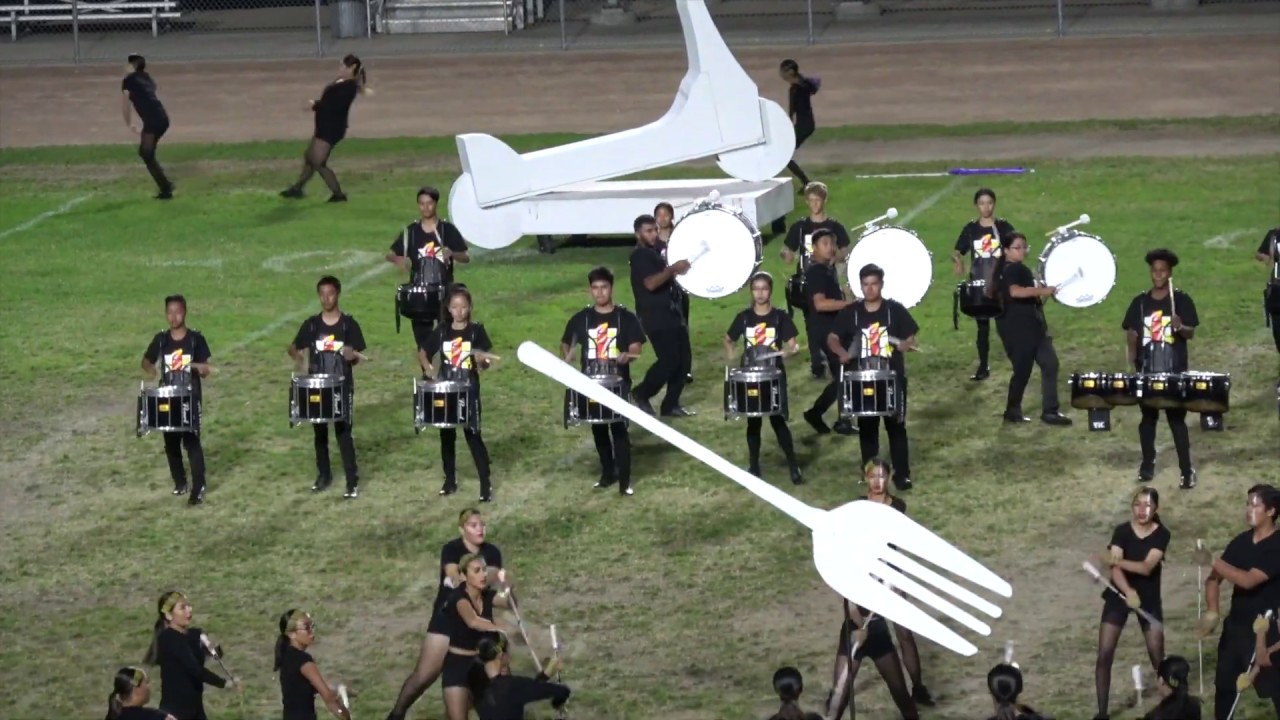 James Logan Band and Color Guard at Modesto Band Invitational - YouTube