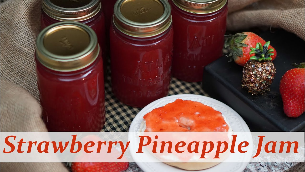 Easy Strawberry Pineapple Jam Canning Recipe - YouTube