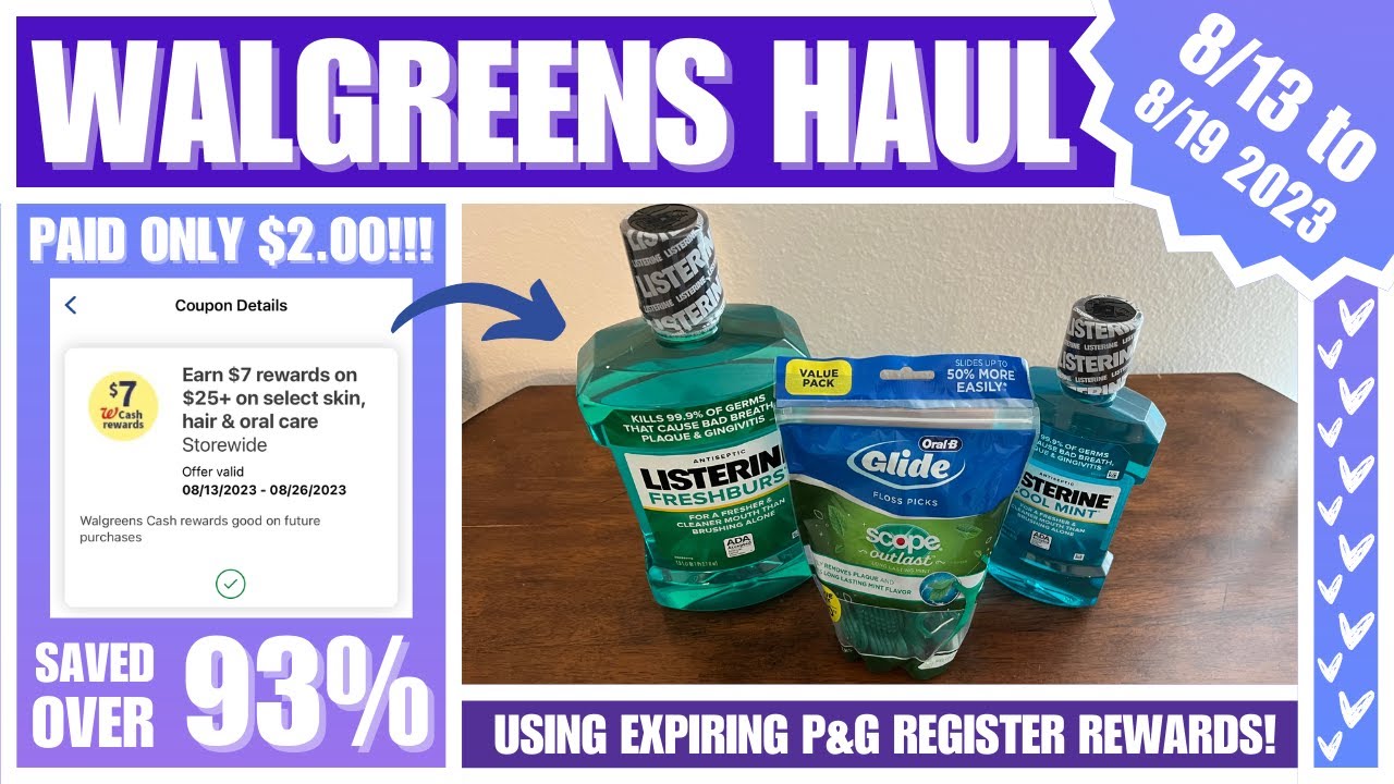 2nd Mini Walgreens Haul 8/13/23 to 8/19/23 - Saved 93% Using Expiring P ...