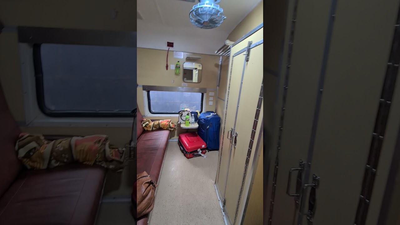 First class coach view in train - YouTube