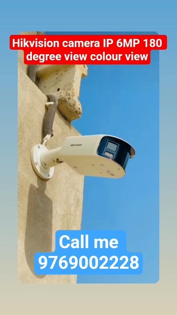 hikvision camera bullet IP 6MP 180 degree view colour view #hikvision # ...