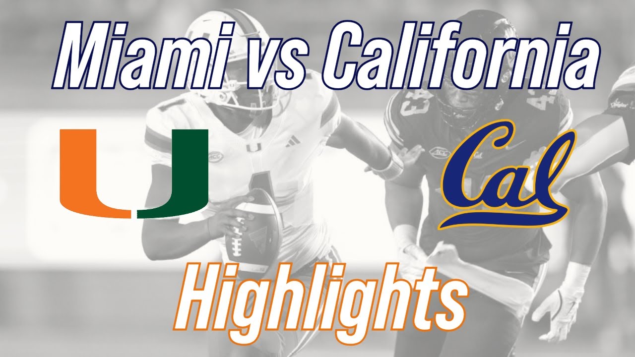 Miami Hurricanes (6-0) vs California Golden Bears (3-2) | Week 6 ...