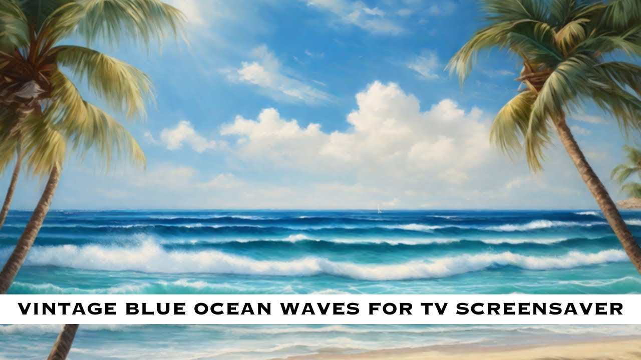 Ocean View Blue Waves | Art for Frame TV | Smart TV Background ...