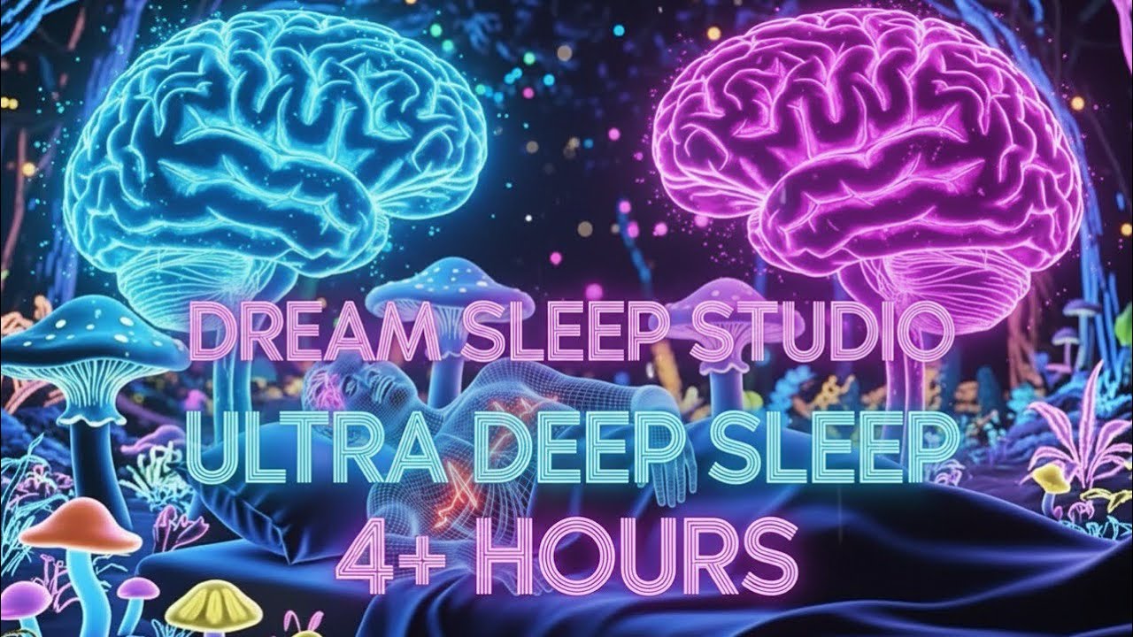 432 Hz + 528 Hz + 741 Hz | Breathing Neon Mushroom Forest: Deep Sleep ...