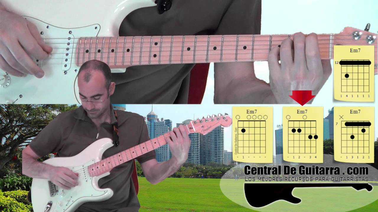 Acorde Mi menor séptima Guitarra | Como tocar el acorde de Mi menor 7 ...