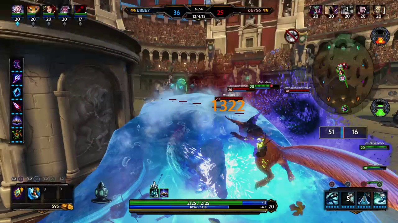 SMITE He bo arena op build triple kill - YouTube