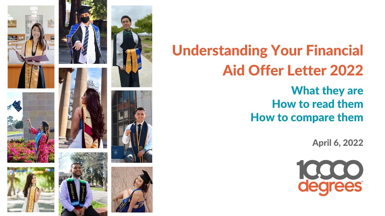 Understanding Your Financial Aid offer letter 2022 - YouTube