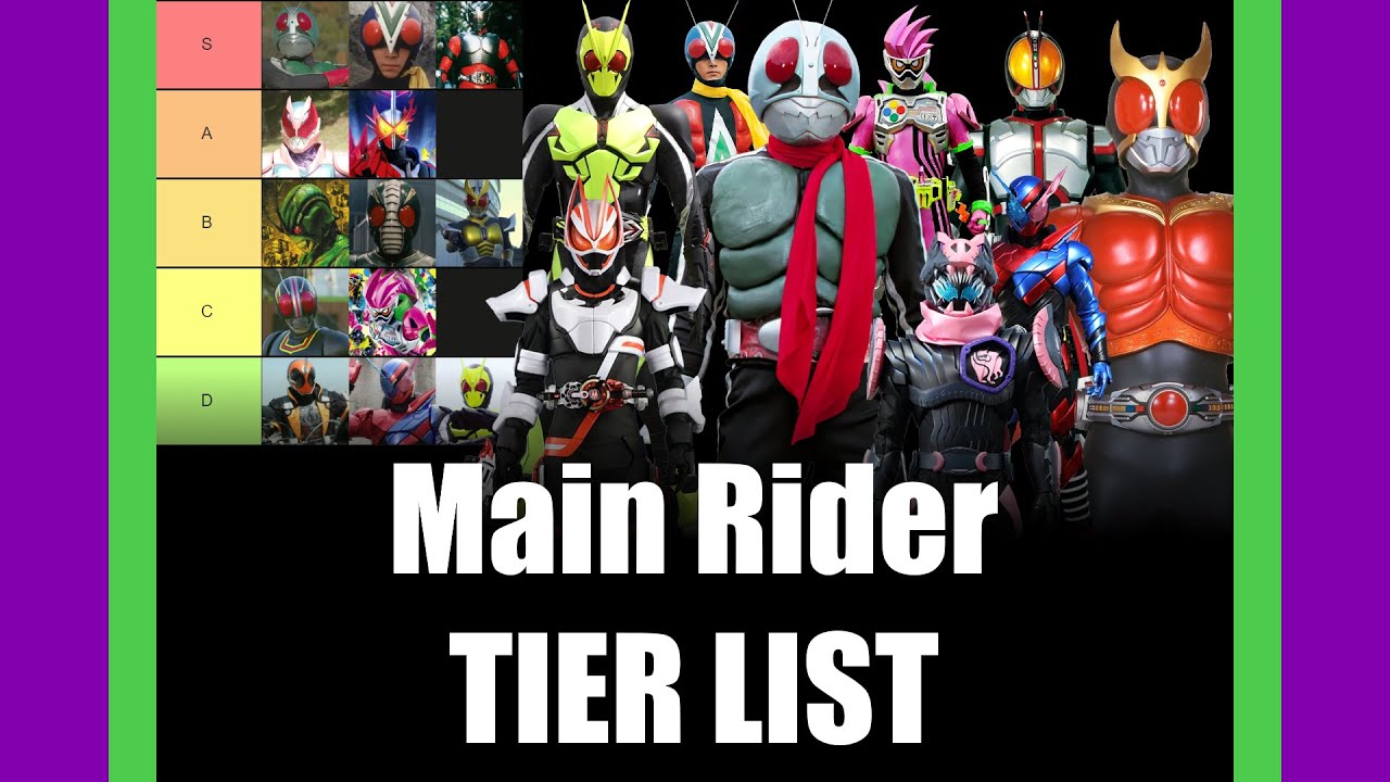 Main Kamen Rider Design Tier List | cashregister9 - YouTube