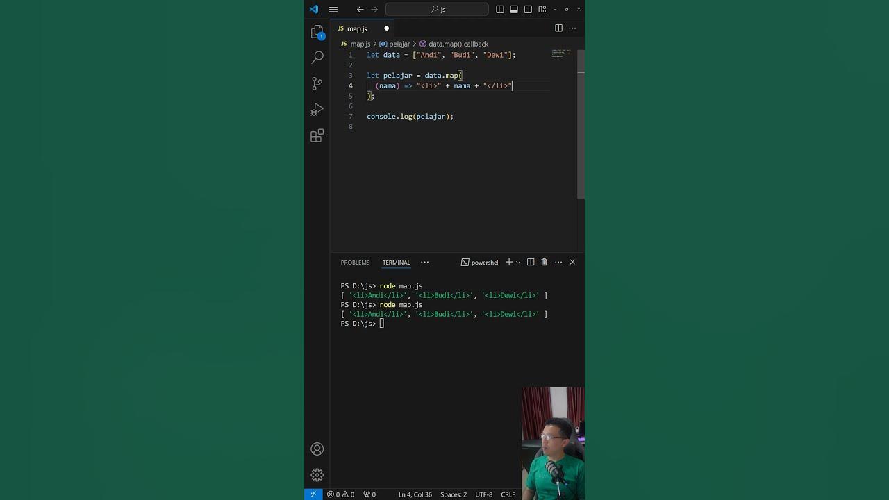 3 Langkah Membuat Arrow Function Skysen Coding Code Programming Javascript Youtube