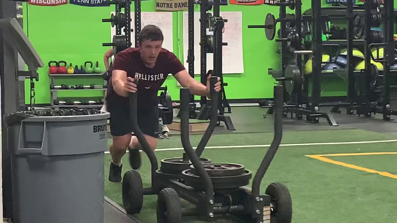 Sled push - YouTube