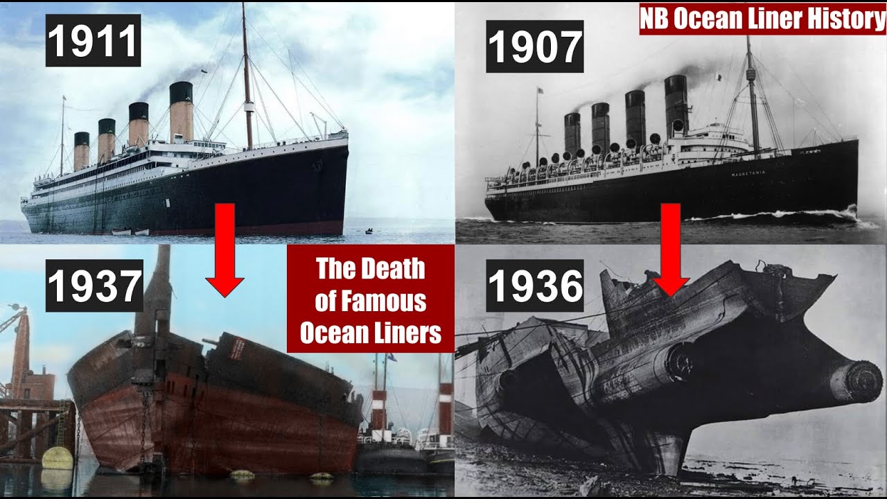 The Death of Famous Ocean Liners - YouTube