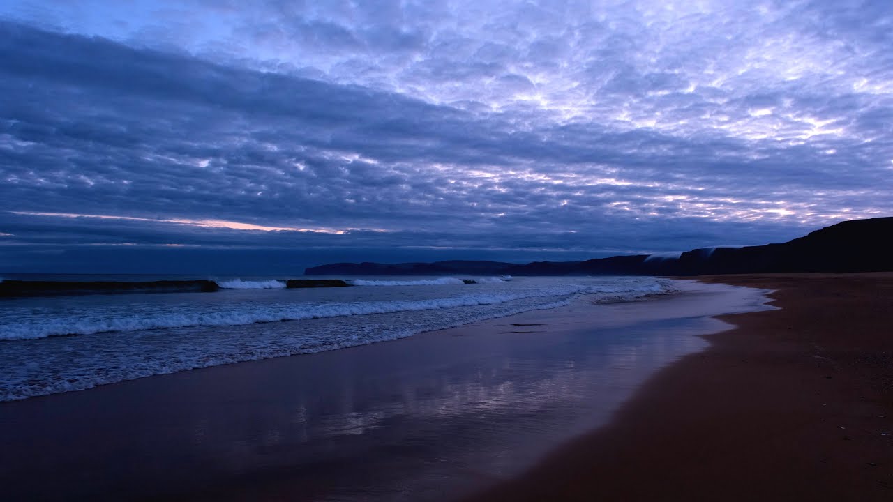 Ocean Waves - Red Sand Beach Iceland after Sunset - 10 Hours of ...