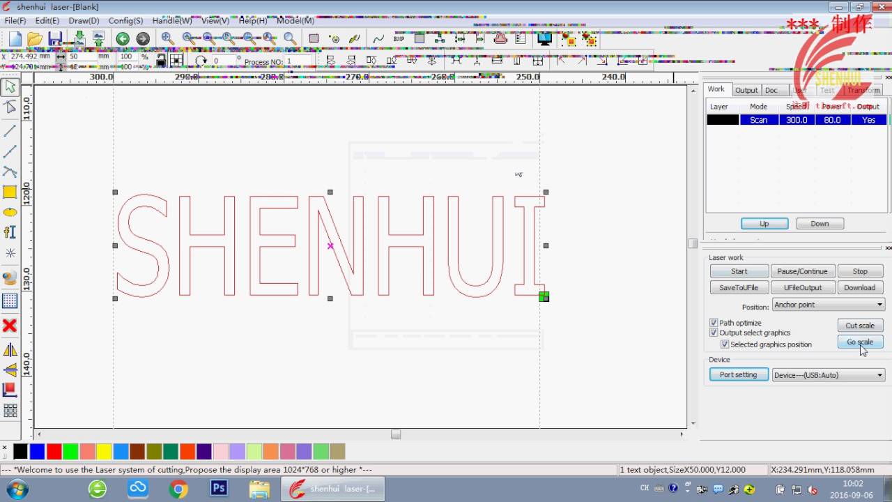 RDworksV8 for laser machine, writing step by step - YouTube