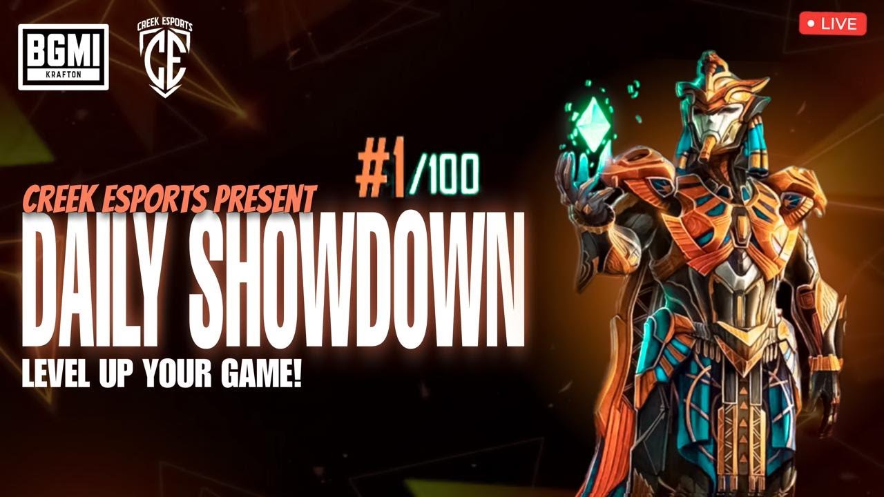 CREEK ESPORTS DAILY SHOWDOWN 🔥BGMI LIVE CUSTOM ROOMS 🔥 HINDI CASTING ️ - YouTube