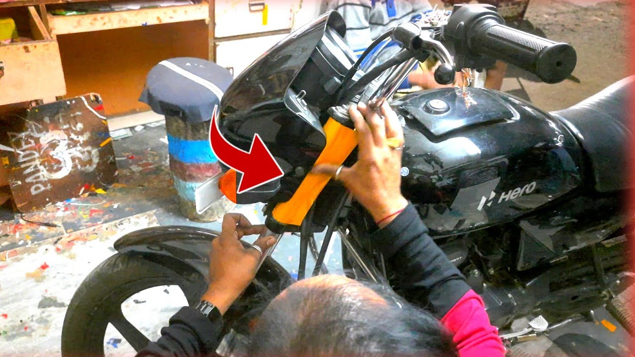 Hero Splendor Plus Bike Modification 😱/ Nilesh Ke Bike Ka Shock up Upar ...