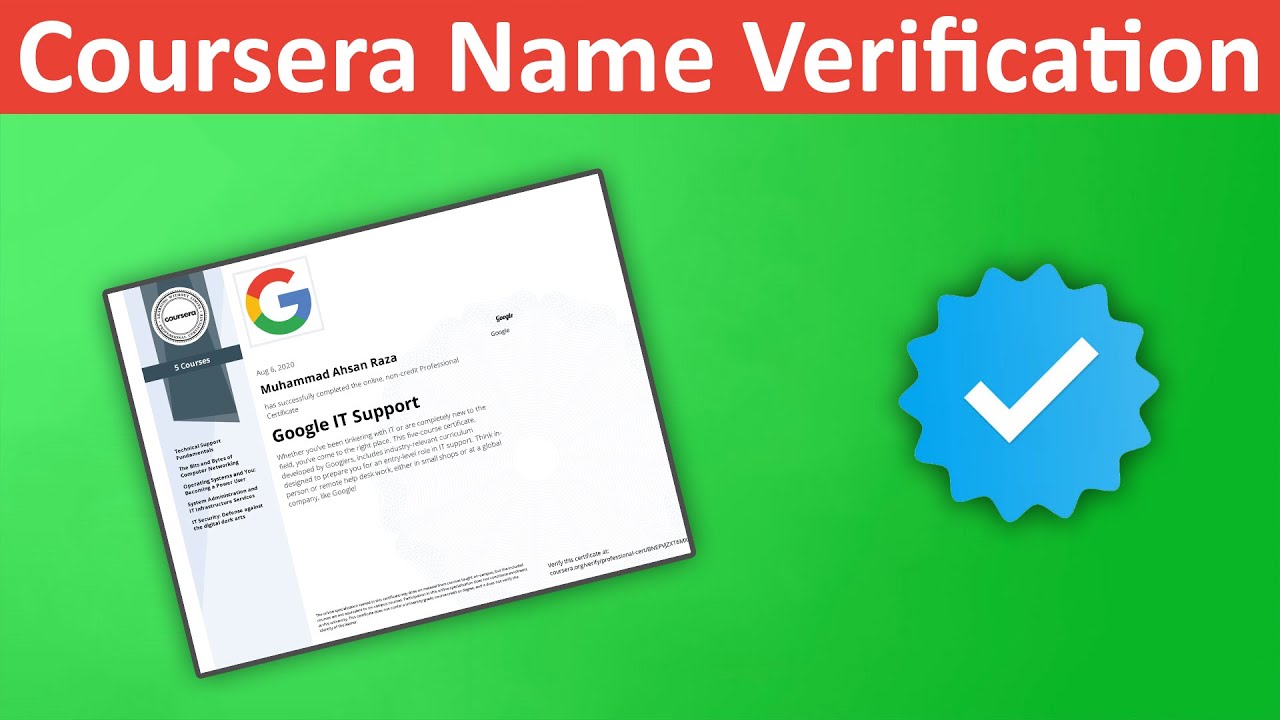 How To Verify Name In Coursera Before Getting Certificate You Need To How To Verify Name In Coursera Before Getting Certificate You Need To