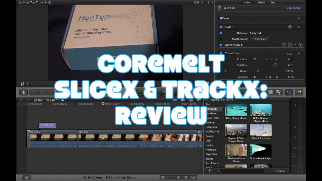 CoreMelt TrackX & SliceX (FCPX Plugins): Review - YouTube