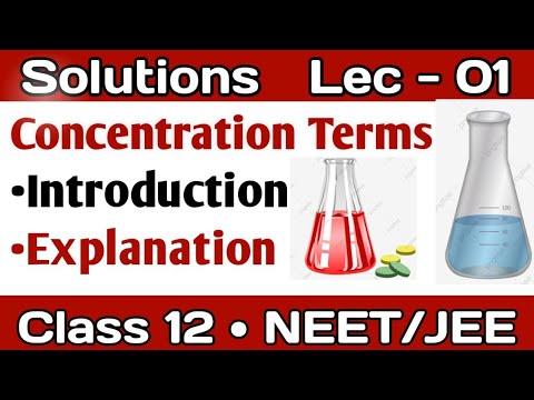 NEET/JEE | Chemistry Lecture 1 | solutions chemistry class 12 | by ...