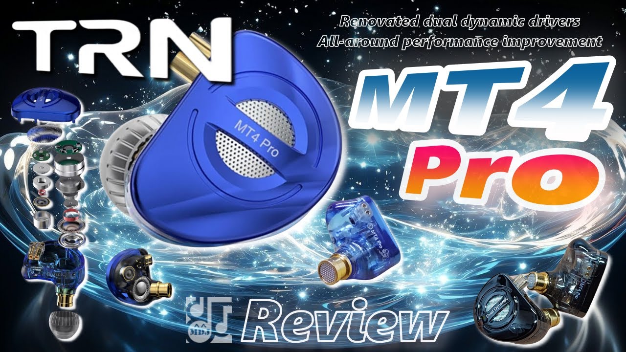 TRN MTシリーズ New Model 「TRN MT4 Pro」 中華イヤフォン レビュー・音収録・波形比較 - YouTube