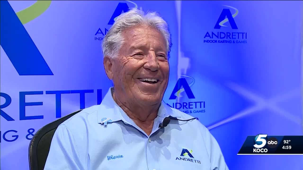 Racing legend Mario Andretti visits OKC for grand opening of karting ...