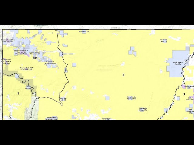 Colorado Hunting Area Map Maps: Public Hunting TOPO LK Ranch