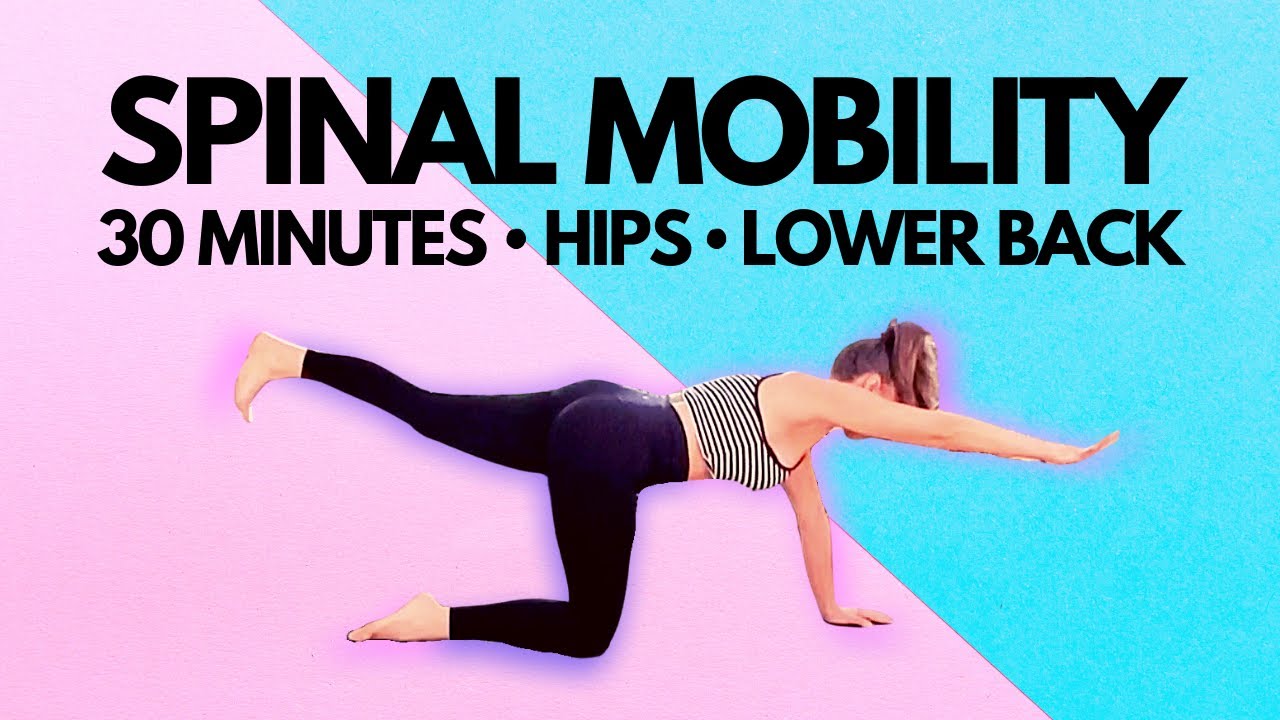 Yoga for SPINE & LOW BACK mobility // 30 minute GENTLE FLOW hypermobile ...